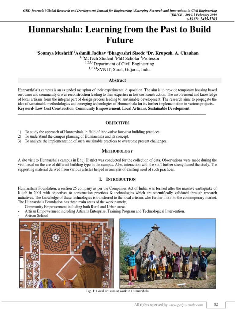 Hunnarshala: Sustainable Building Practices | PDF | Sustainability ...