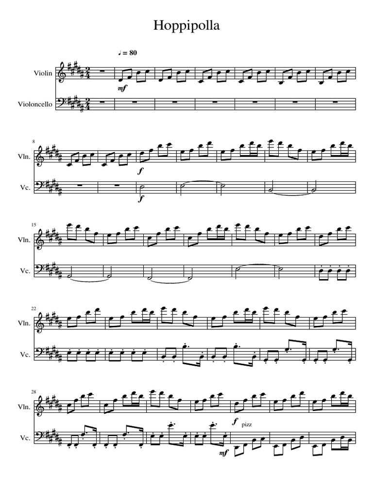 Hoppipolla | PDF | Classical Music | String Instruments