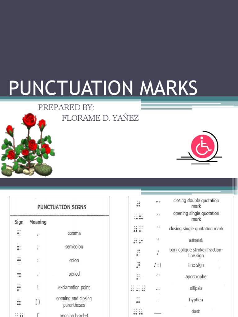 (2nd) Braille Punctuation Marks - Final | PDF | Punctuation | Ellipsis