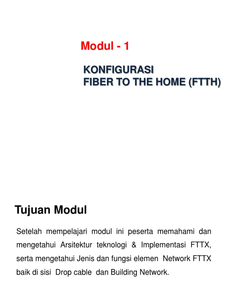 Konfigurasi Jaringan FTTH dan FTTX | PDF