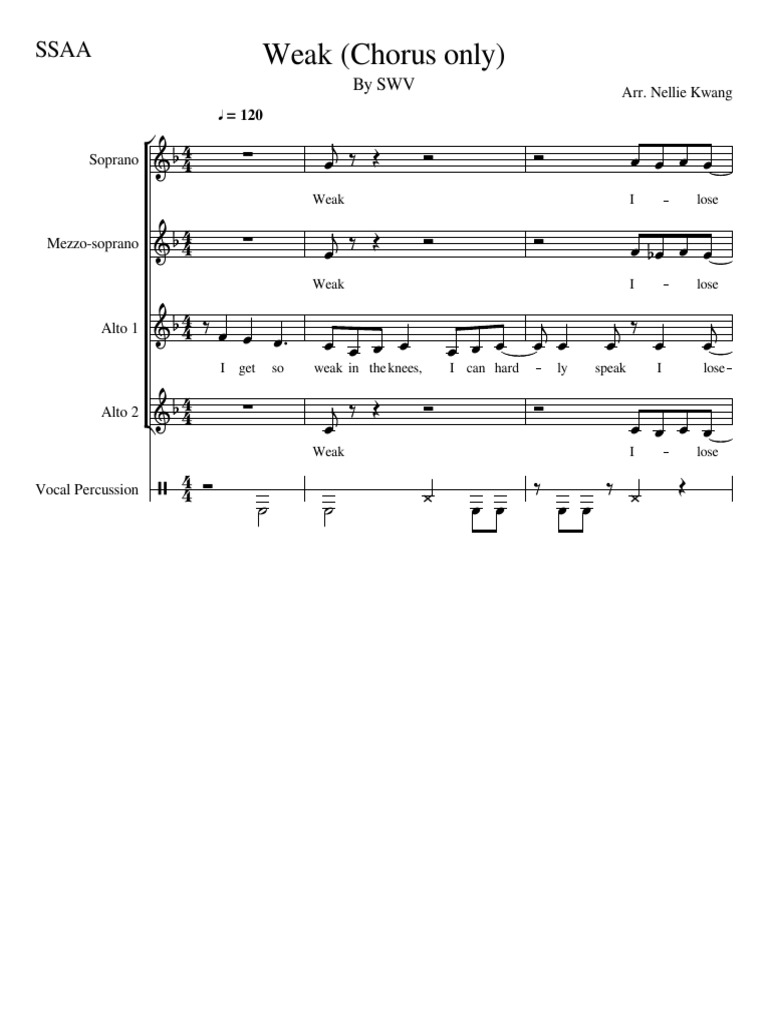 Weak Chorus by SWV | PDF | Singing | Vocal Music