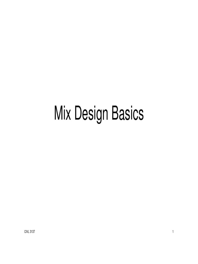 Concrete Trial Mix Design Basics | PDF | Construction Aggregate | Concrete