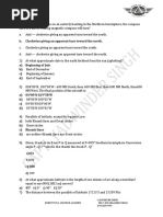 NAVIGATION 2023 DGCA Question Paper 01 | PDF | Compass | Physical ...