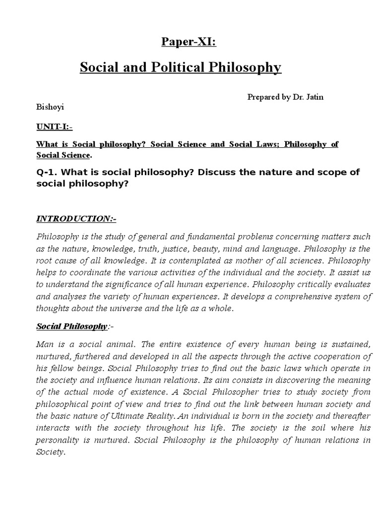 Social Political Philosophy | PDF | Social Equality | Social Science
