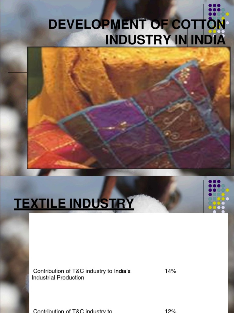Development of Cotton Industry in India | PDF | Textiles | Cotton