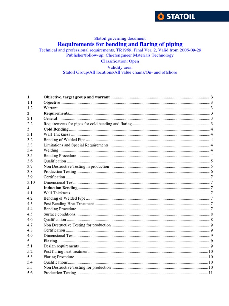 TR1969 - Ver.2.01 - Requirements For Bending and Flaring of Piping ...