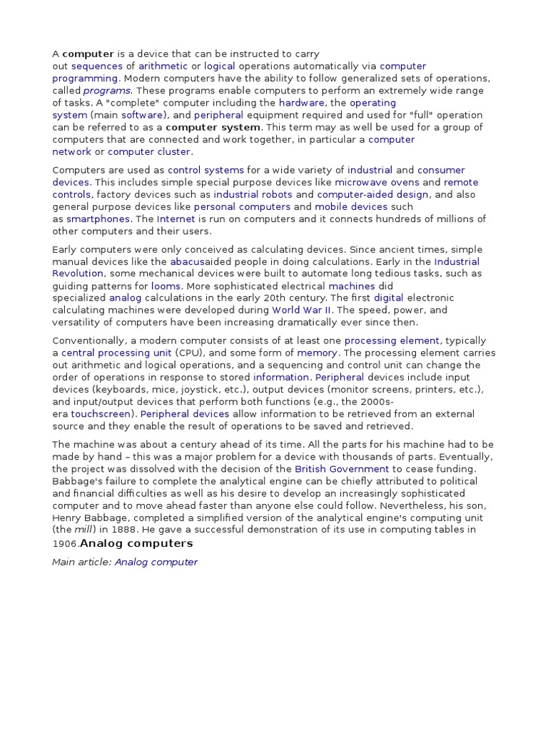 A Comprehensive History of the Development of Computers: From Early ...