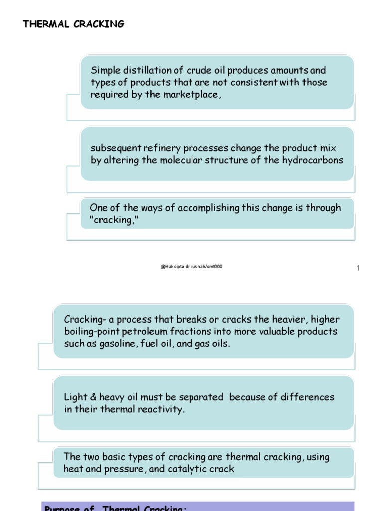 Thermal Cracking for Engineers | PDF | Cracking (Chemistry) | Chemical ...