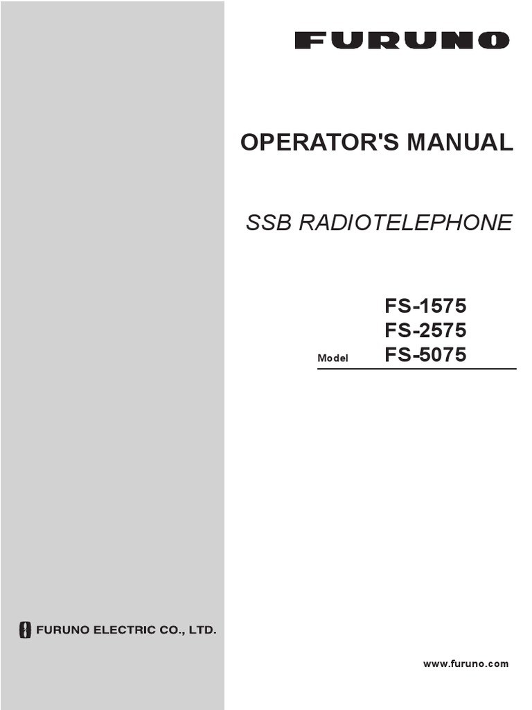 E1 SSB Radiotelephone (FS-1575 FS-2575 FS-5075) PDF | PDF | Telecommunications | Electronics