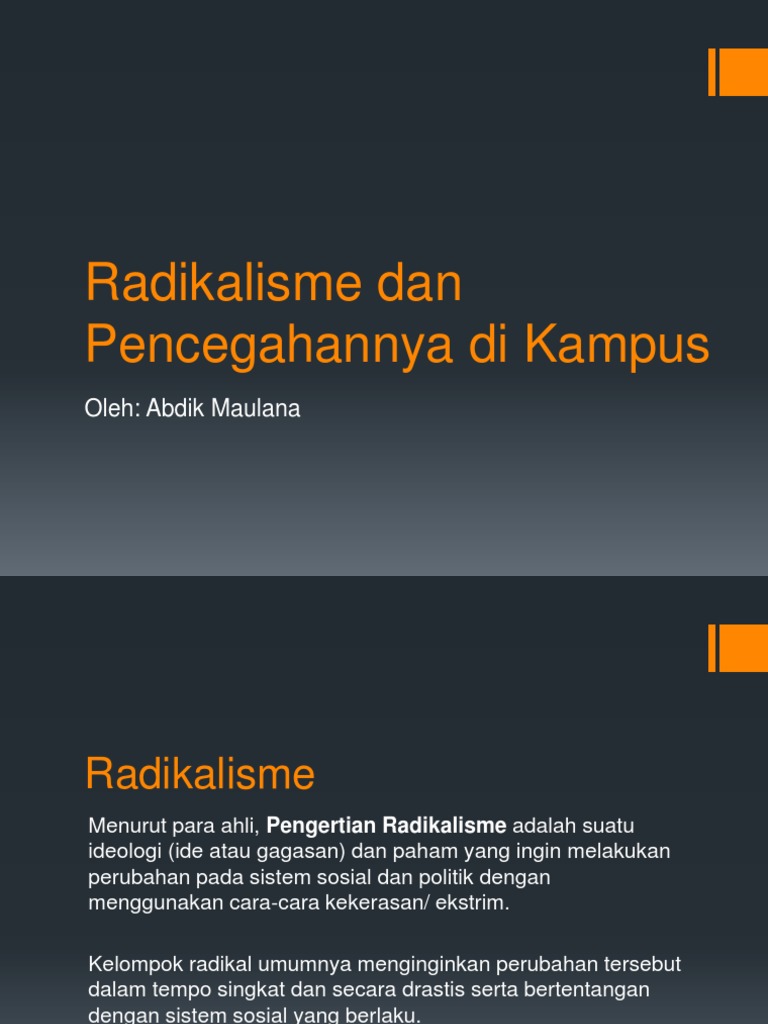 Radikalisme Dan Pencegahannya Di Kampus | PDF
