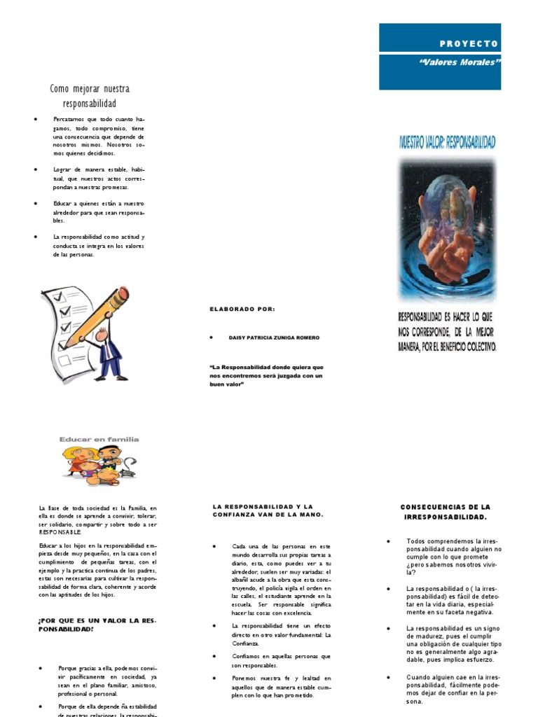 Trifolio Responsabilidad | PDF | Sicología | Science