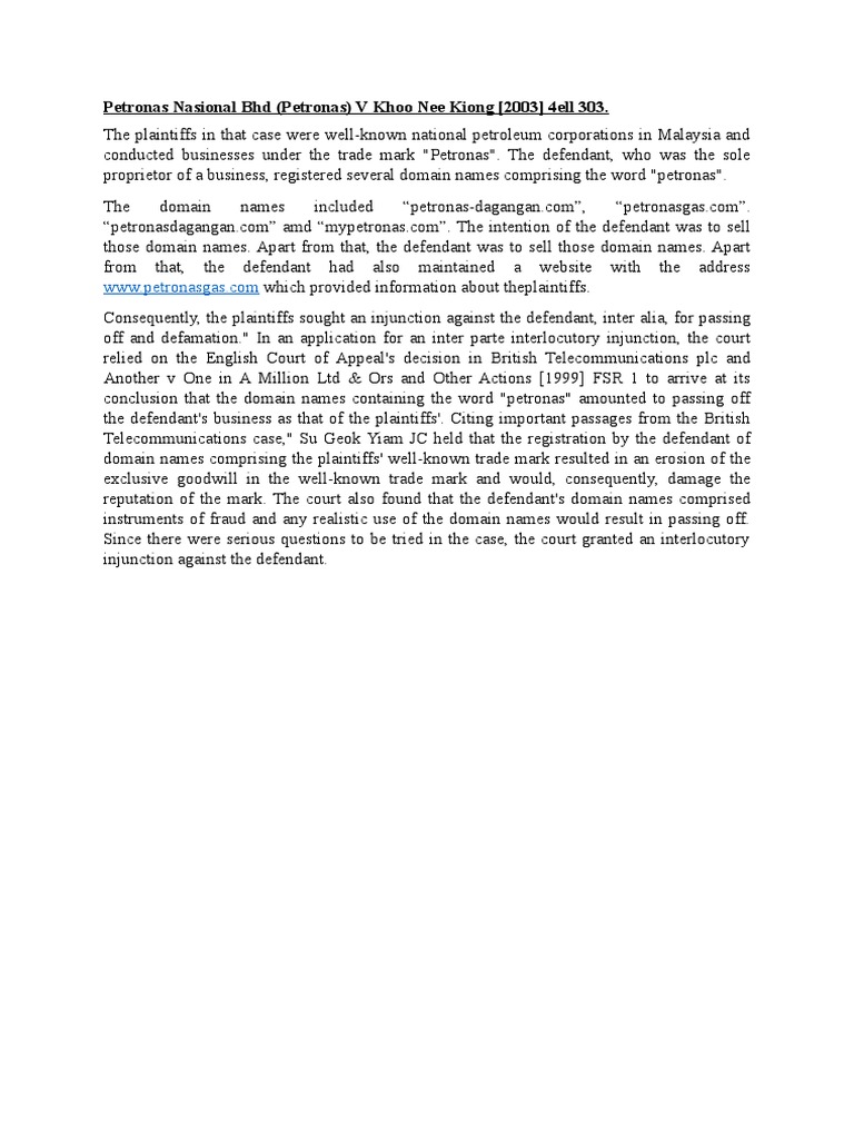 Well-Known Mark Case | PDF