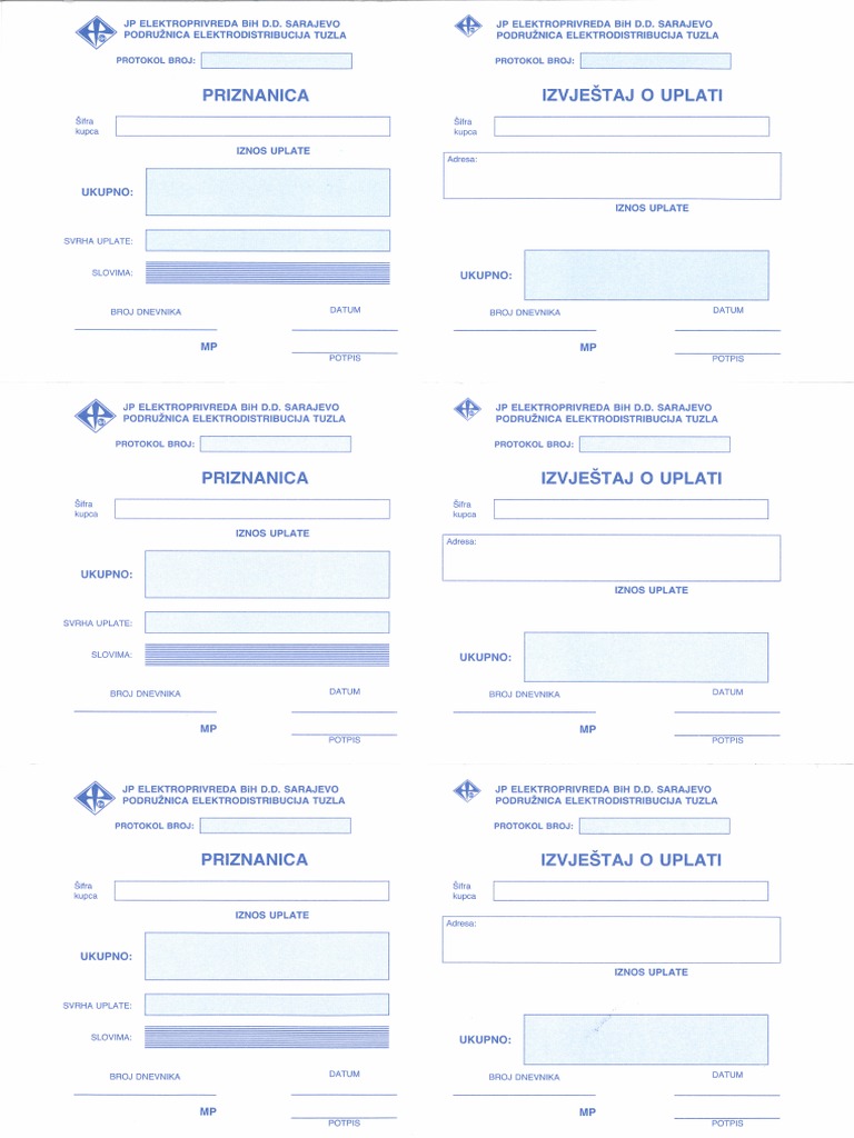 Uplatnica Za Struju | PDF