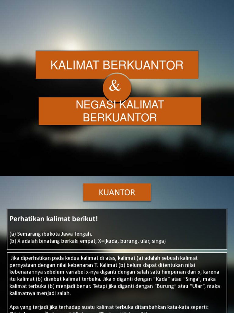 04 Kuantor & Negasinya | PDF