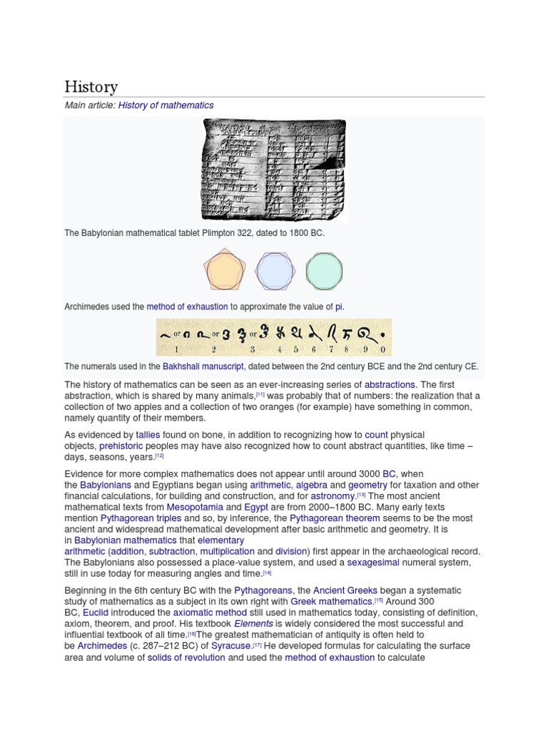 History of Mathematics | PDF | Teaching Mathematics | Science