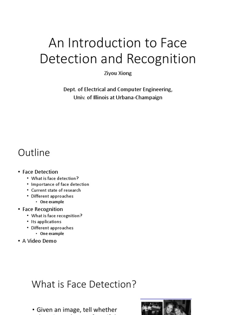 An Introduction To Face Detection and Recognition | PDF | Eigenvalues ...
