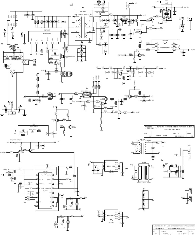 Vestel 17IPS62 Power Supply Schematic | PDF