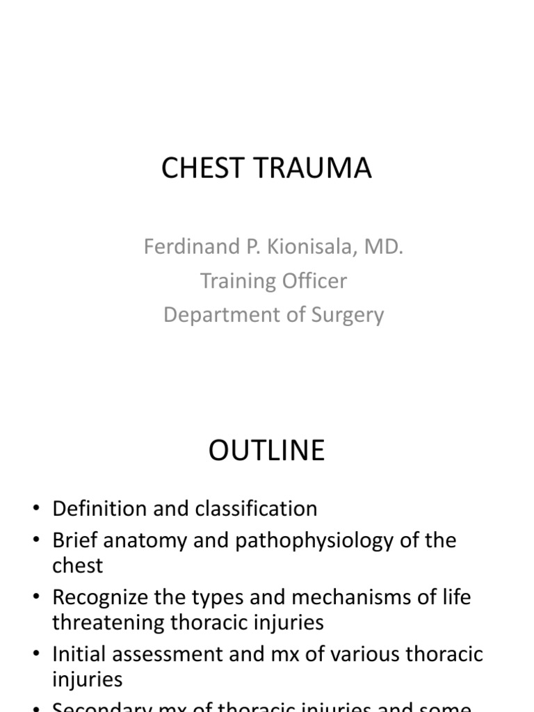 Chest Trauma 2017 PDF | PDF | Thorax | Major Trauma
