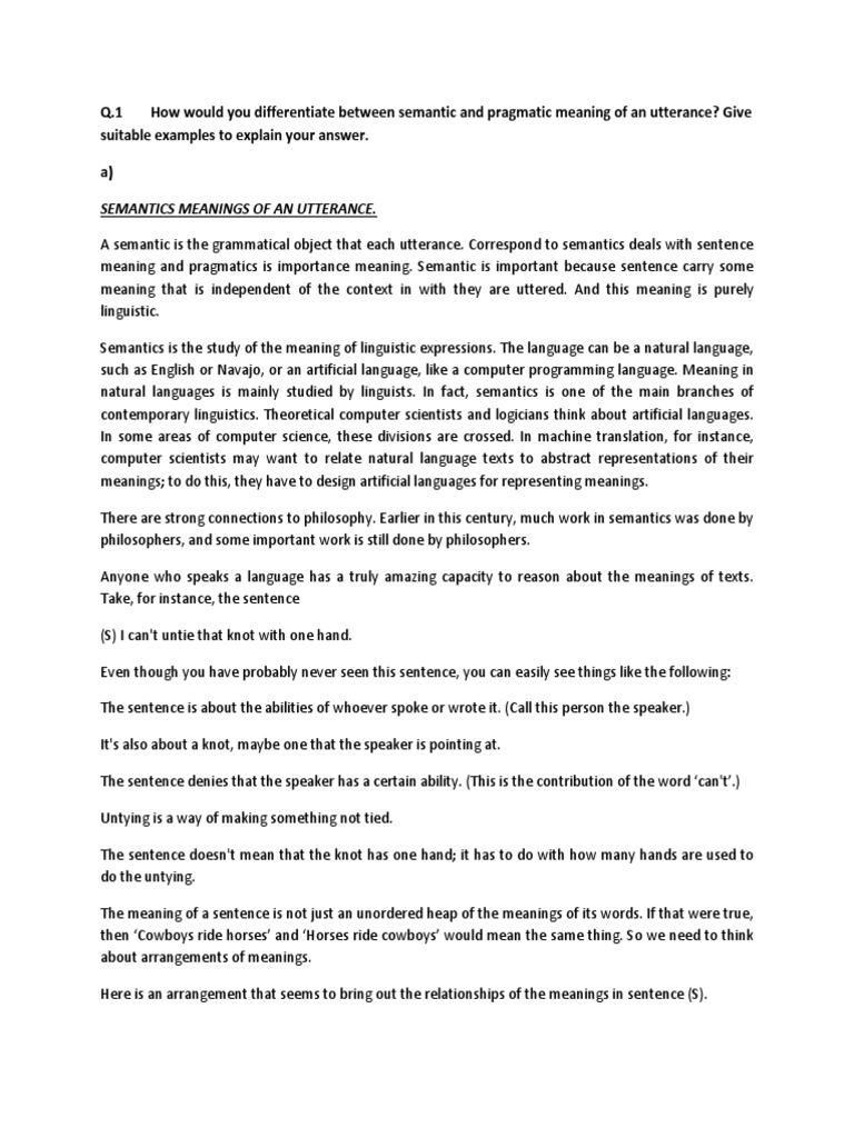 5666 Assignment | PDF | Proposition | Semantics