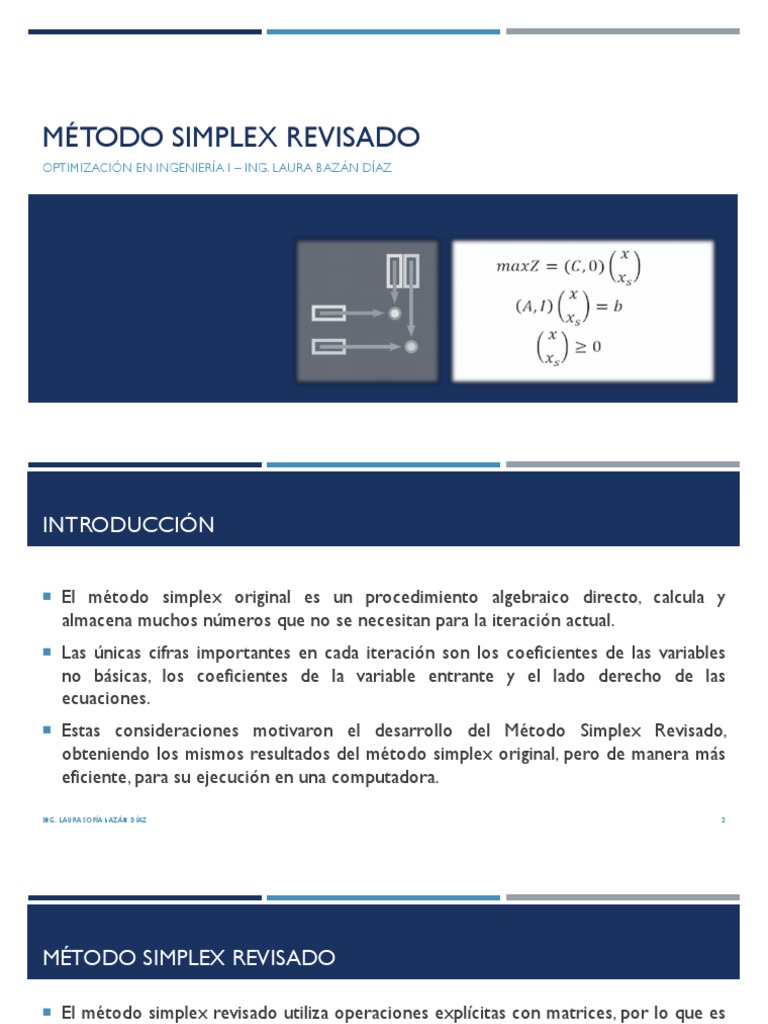 Método Simplex Revisado | PDF | Matriz (Matemáticas) | Álgebra lineal
