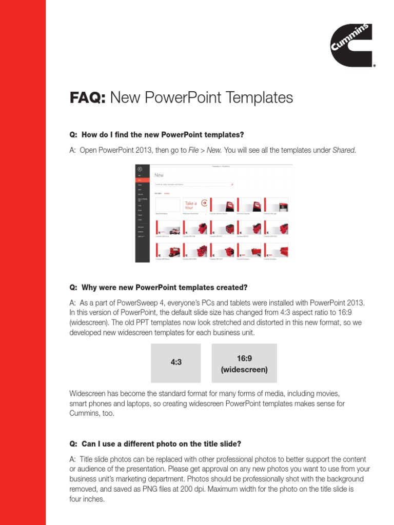 PowerPoint Template FAQ | PDF | Microsoft Power Point | Digital Technology
