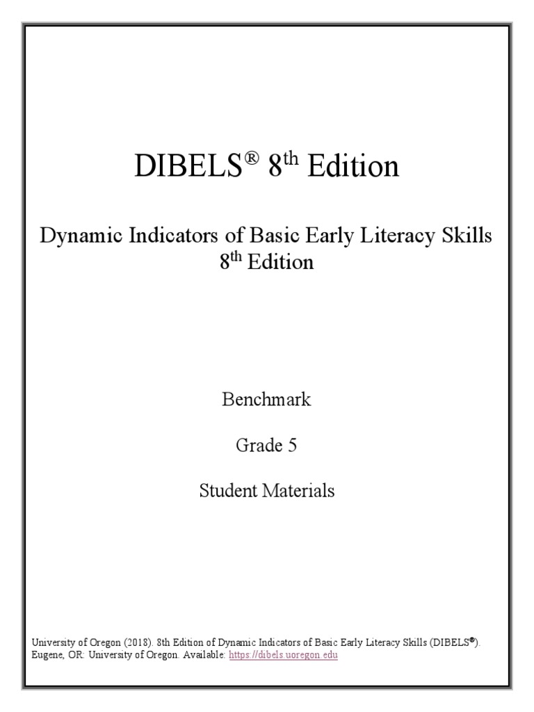 Dibels 8 Benchmark 5 Student PDF | PDF | Breathing | Lung