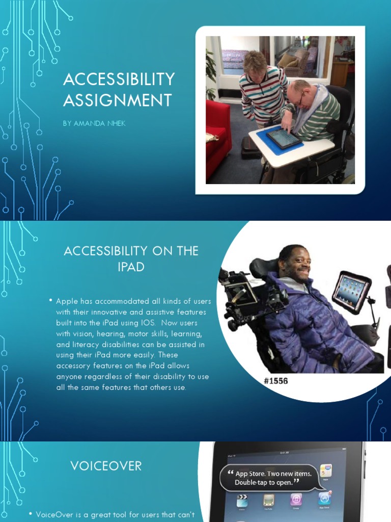 Accessibility Assignment | PDF | Ios | I Pad