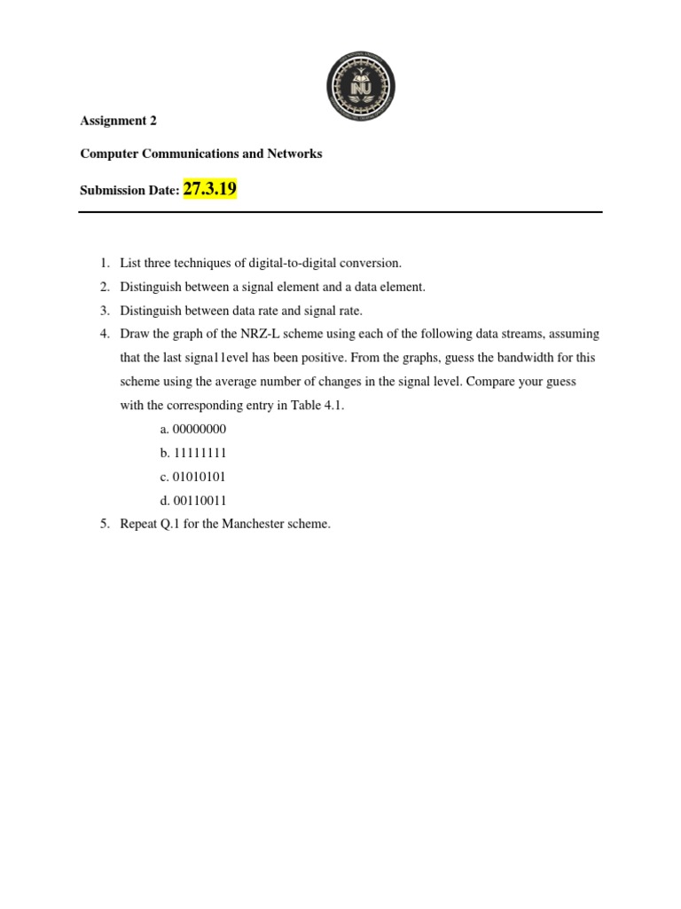 Assignment 2 Computer Communications And Networks Pdf 