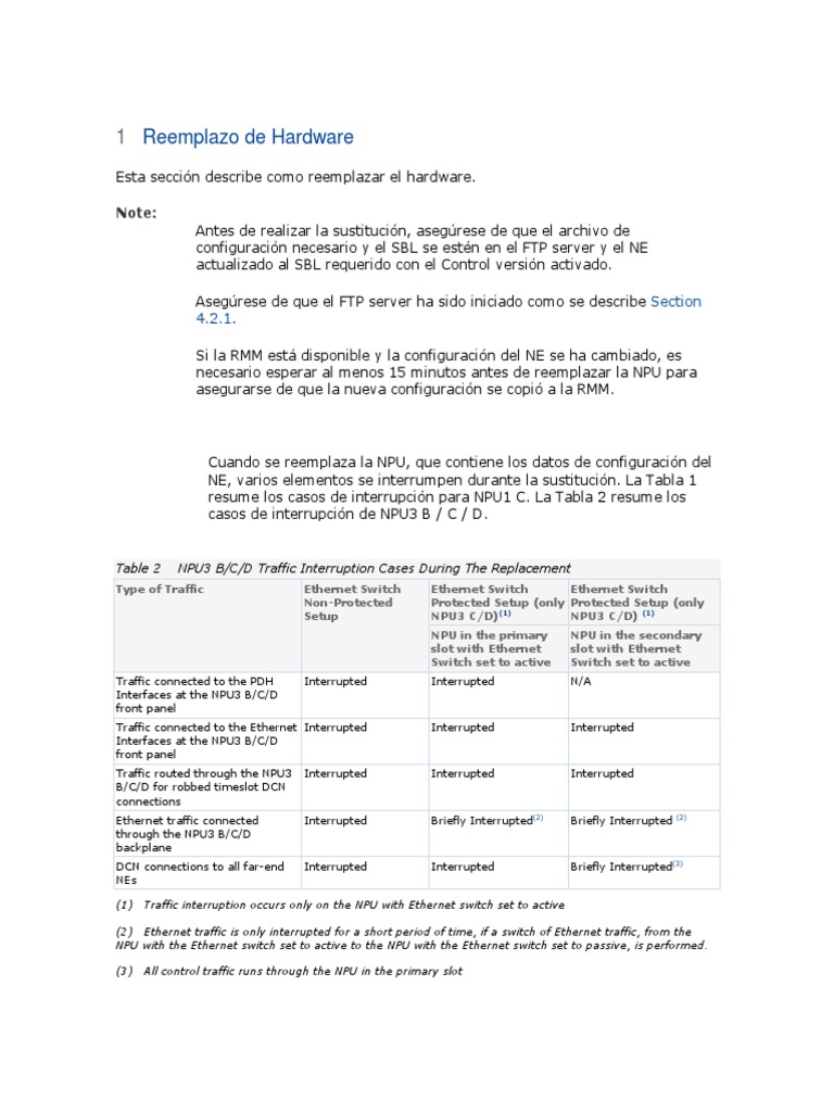 Cambio de NPU3 B-C-D Con RMM | PDF | Protocolos de red | Tecnología digital