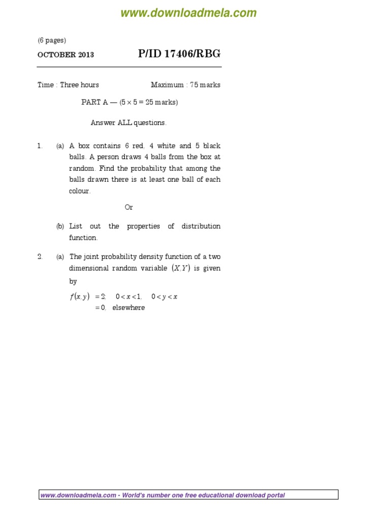 Computer Oriented Statistical Methods | PDF | Probability Density Function | Correlation And ...