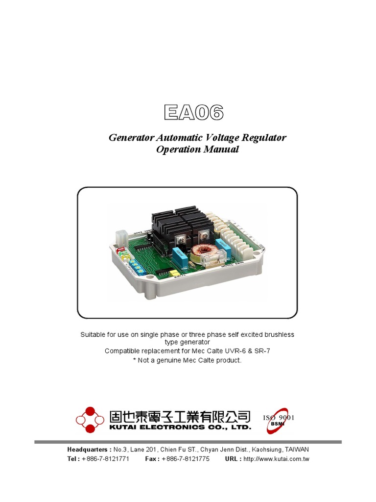 Regulador de Voltaje AVR/UVR | PDF | Electric Generator | Voltage
