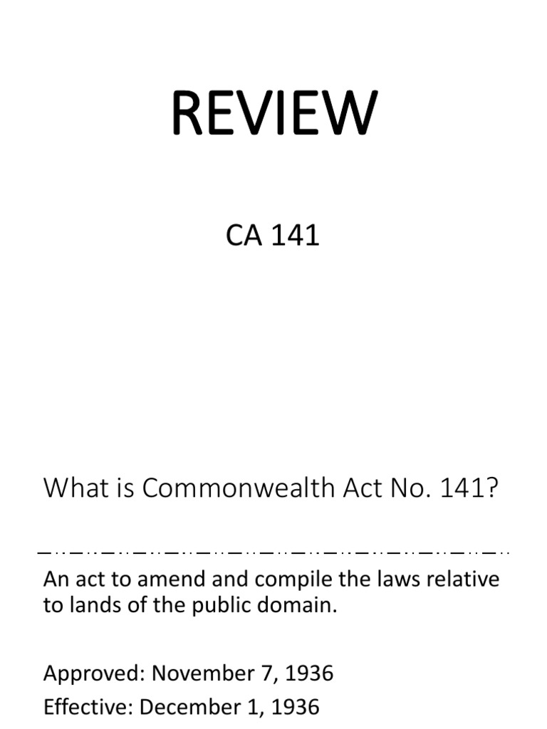 CA 141 Reviewer 1 | PDF | Lease | Patent