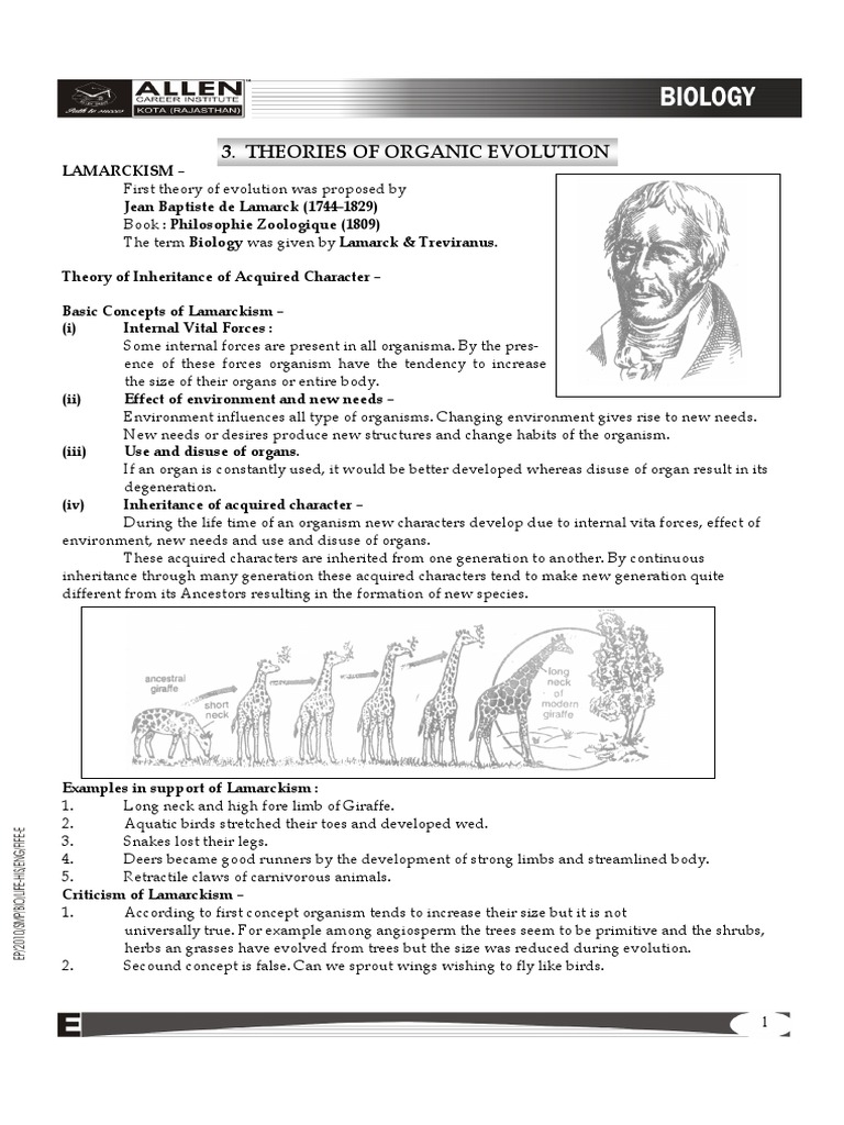 Theories of Organic Evolution | PDF | Natural Selection | Evolution