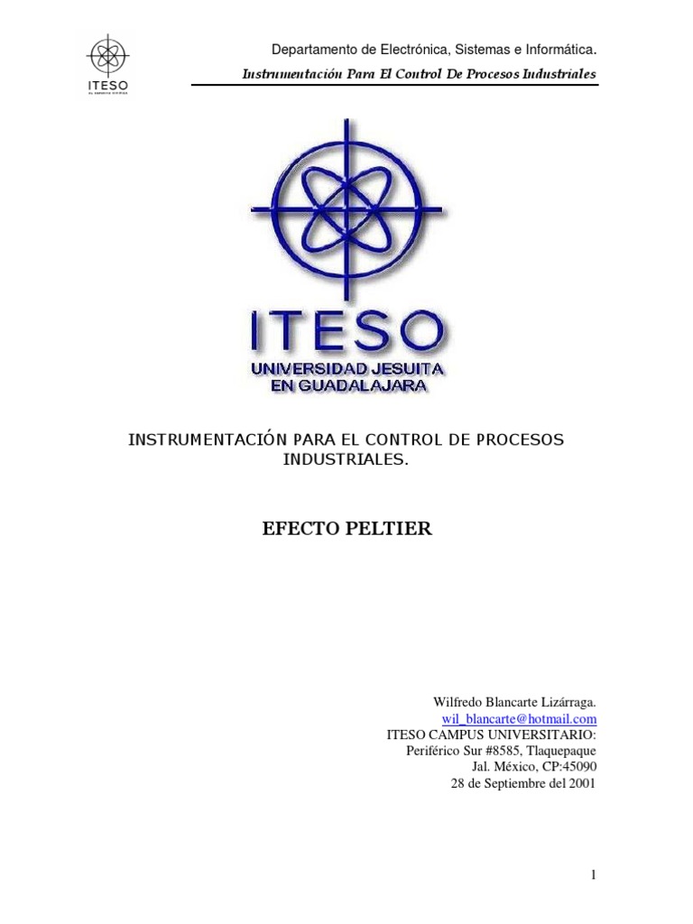 Efecto Peltier PDF | PDF | Corriente eléctrica | Par termoeléctrico