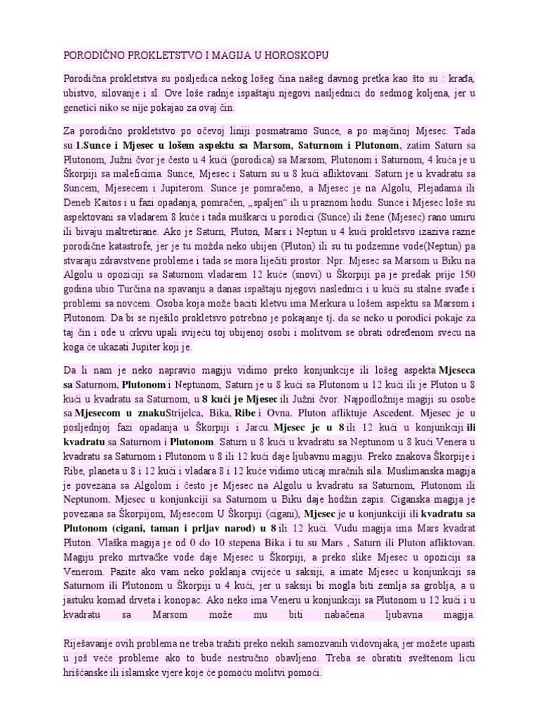 Porodicno Pro I Magija U Natalu | PDF