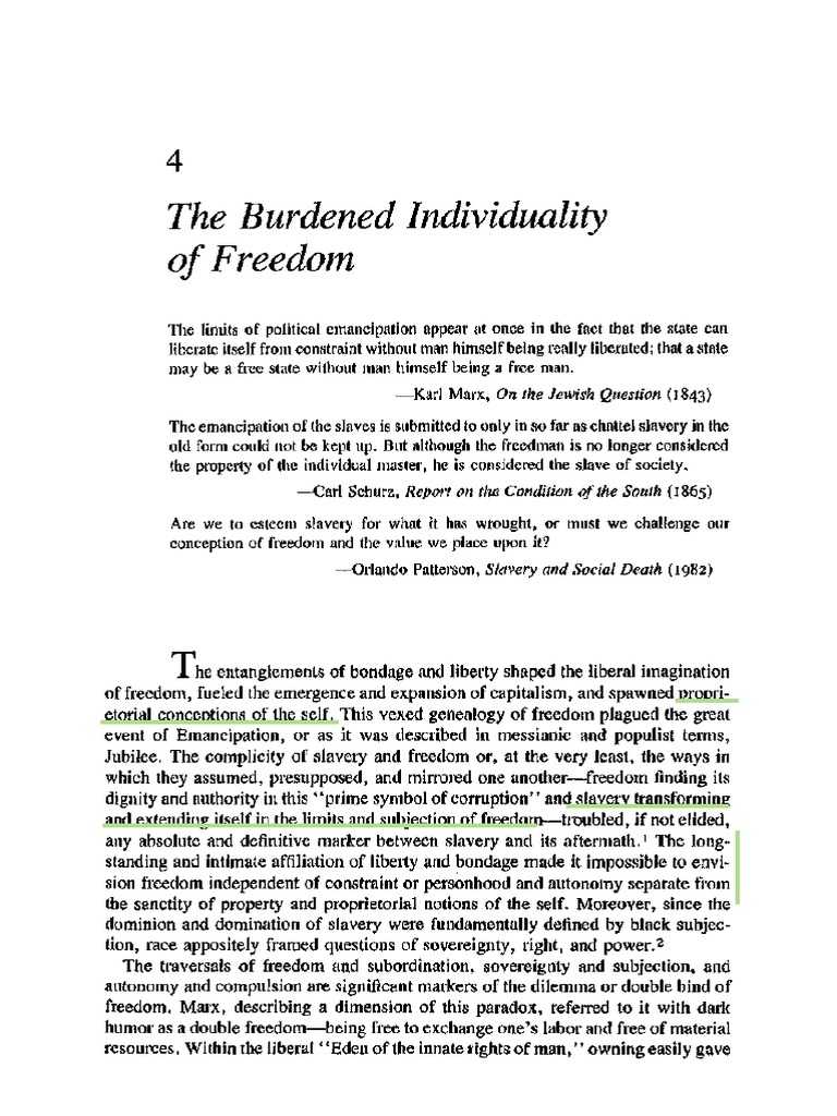 Hartman - The Burdened Individuality of Freedom | PDF
