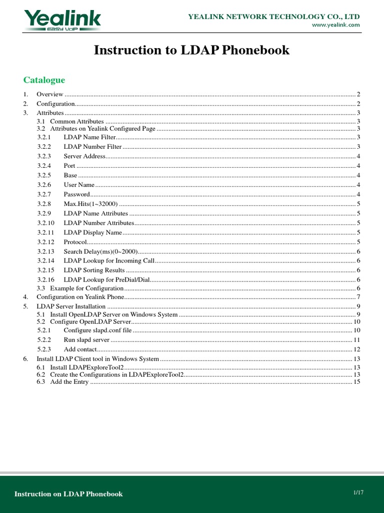 Instruction On LDAP Phonebook | PDF | Application Layer Protocols | Information Technology