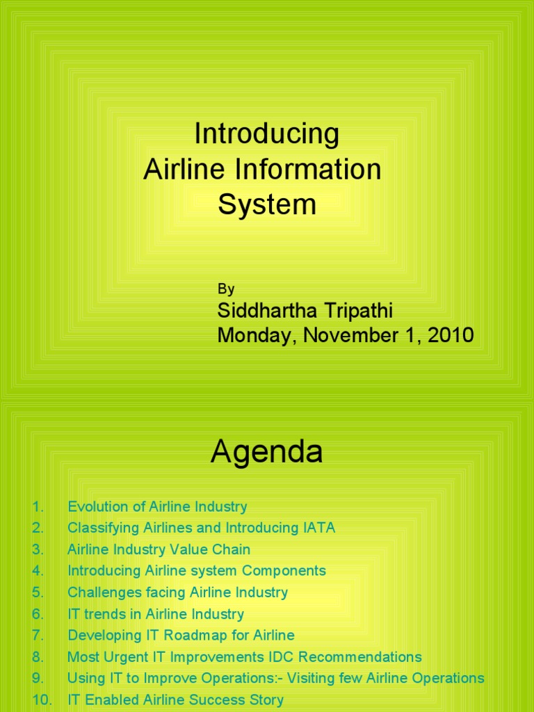 Introduction To Airline Information System 4880 | PDF | Airlines | Business