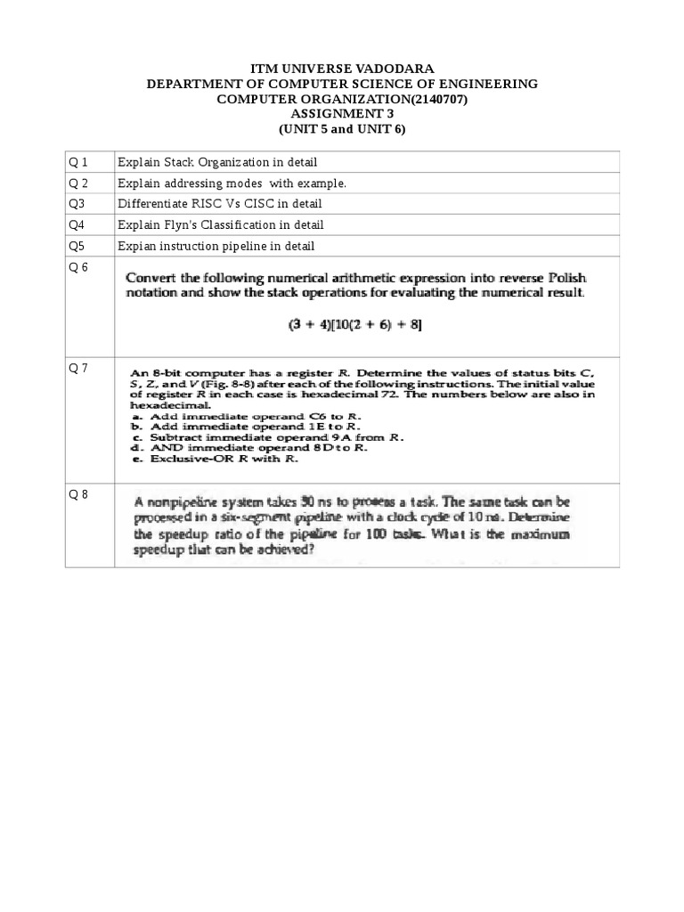 Computer Organization Assignment Overview | PDF