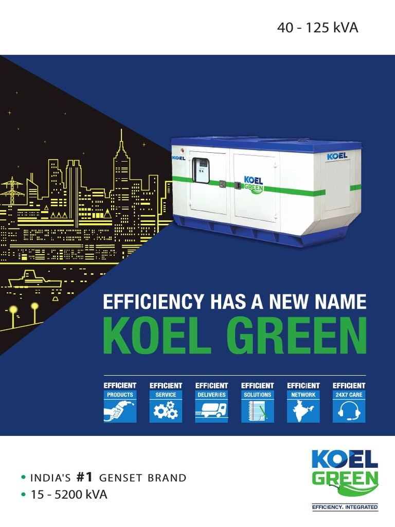 KOEL Green - 40kVA To 125kVA Product Brochure PDF | PDF | Electric ...