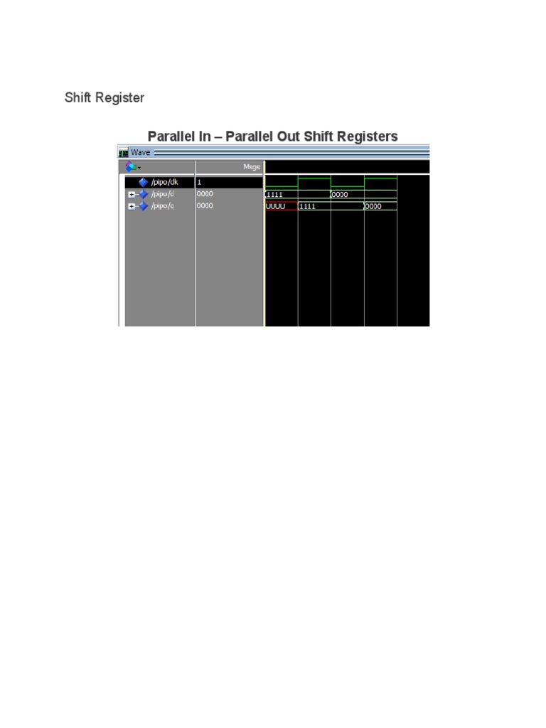 Shift Register: Parallel in - Parallel Out Shift Registers | PDF