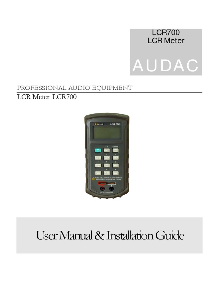 Audac: User Manual & Installation Guide | PDF | Fuse (Electrical ...