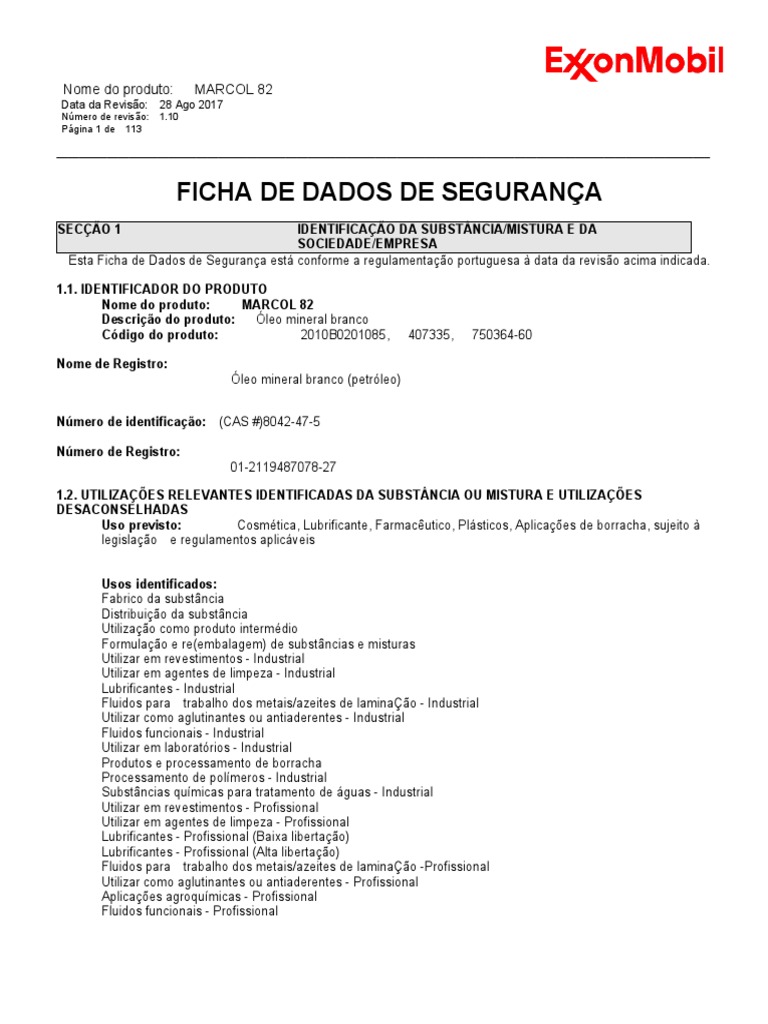 Marcol 82 | PDF | Combustão | Desperdício