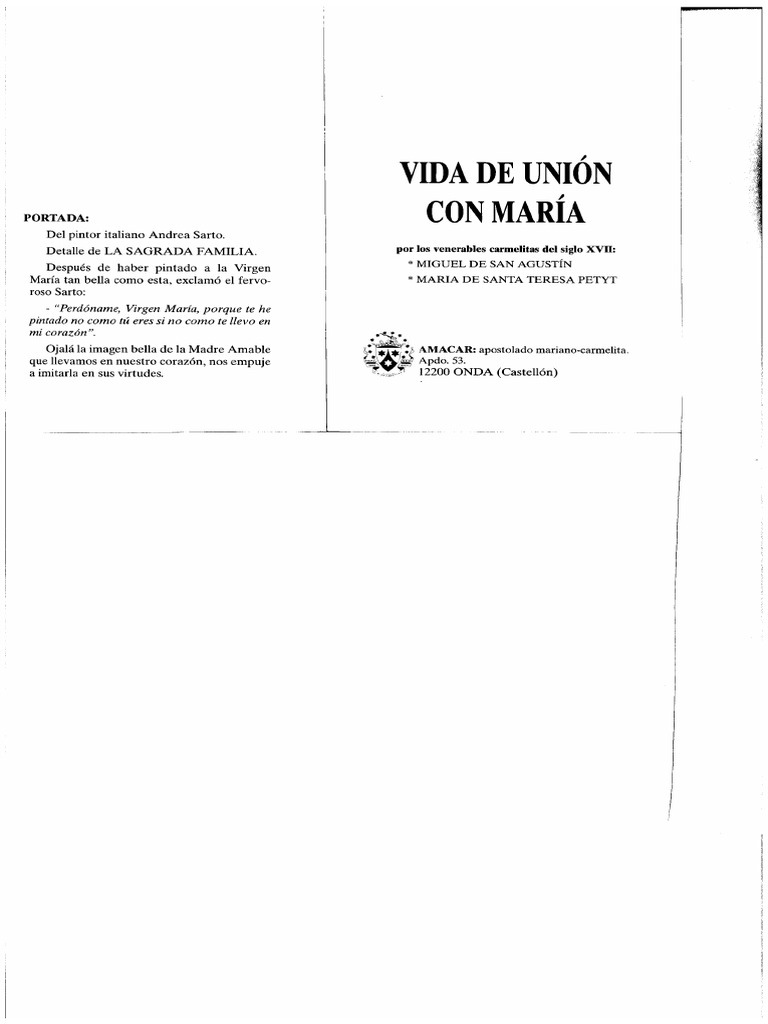 Vida de Unión Con María PDF | PDF