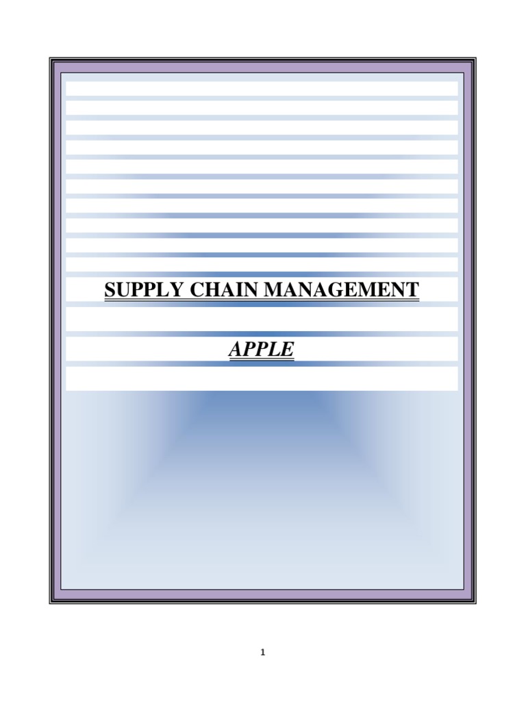 Apple Strategic Supply Chain Management | Download Free PDF ...