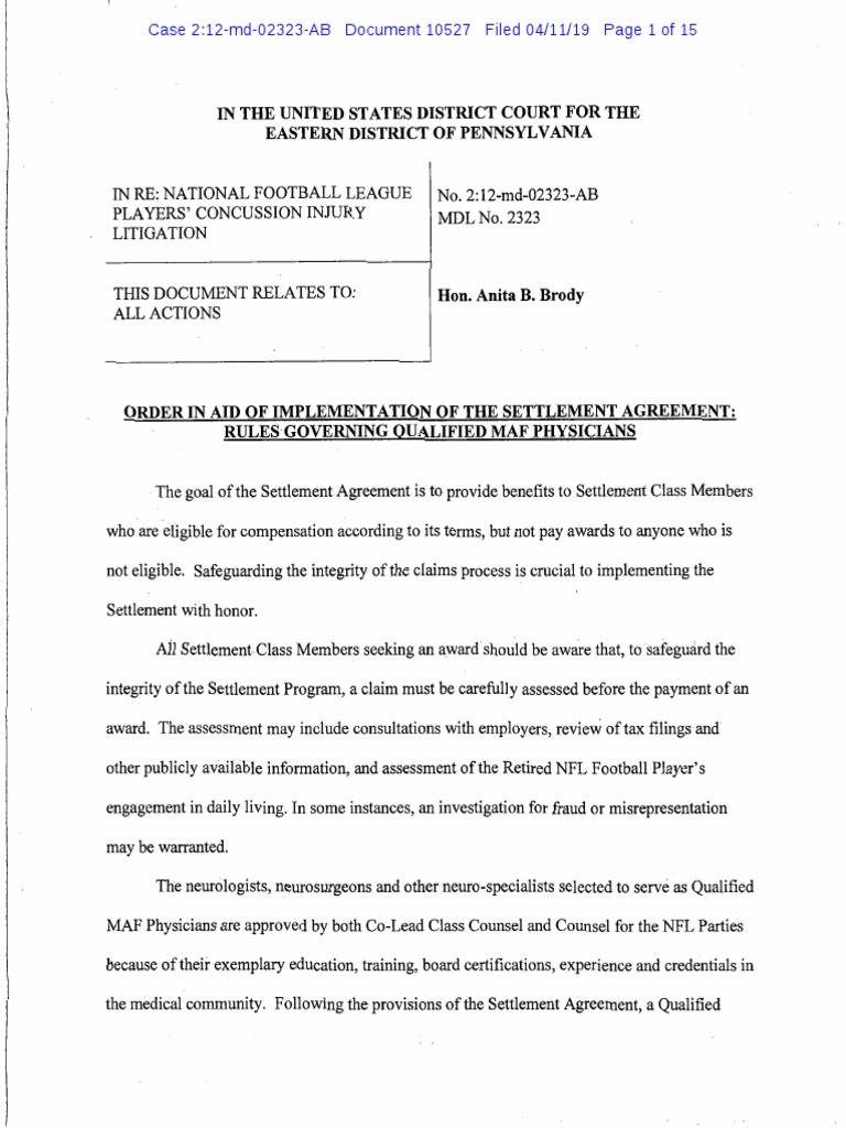 New MAF Physicians Rules 4/11/19 | PDF | Settlement (Litigation ...