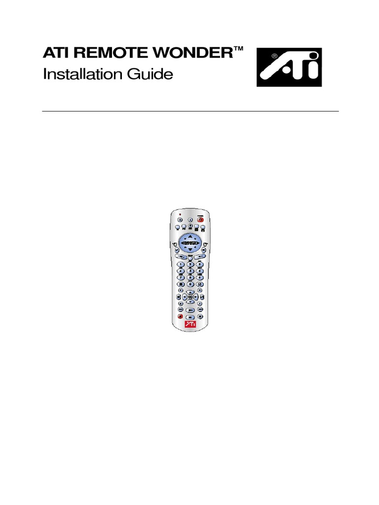 Ati Remote Wonder: Installation Guide | PDF | Electromagnetic ...