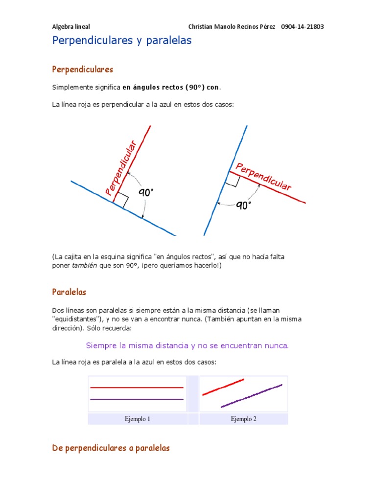 Perpendiculares y Paralelas | PDF