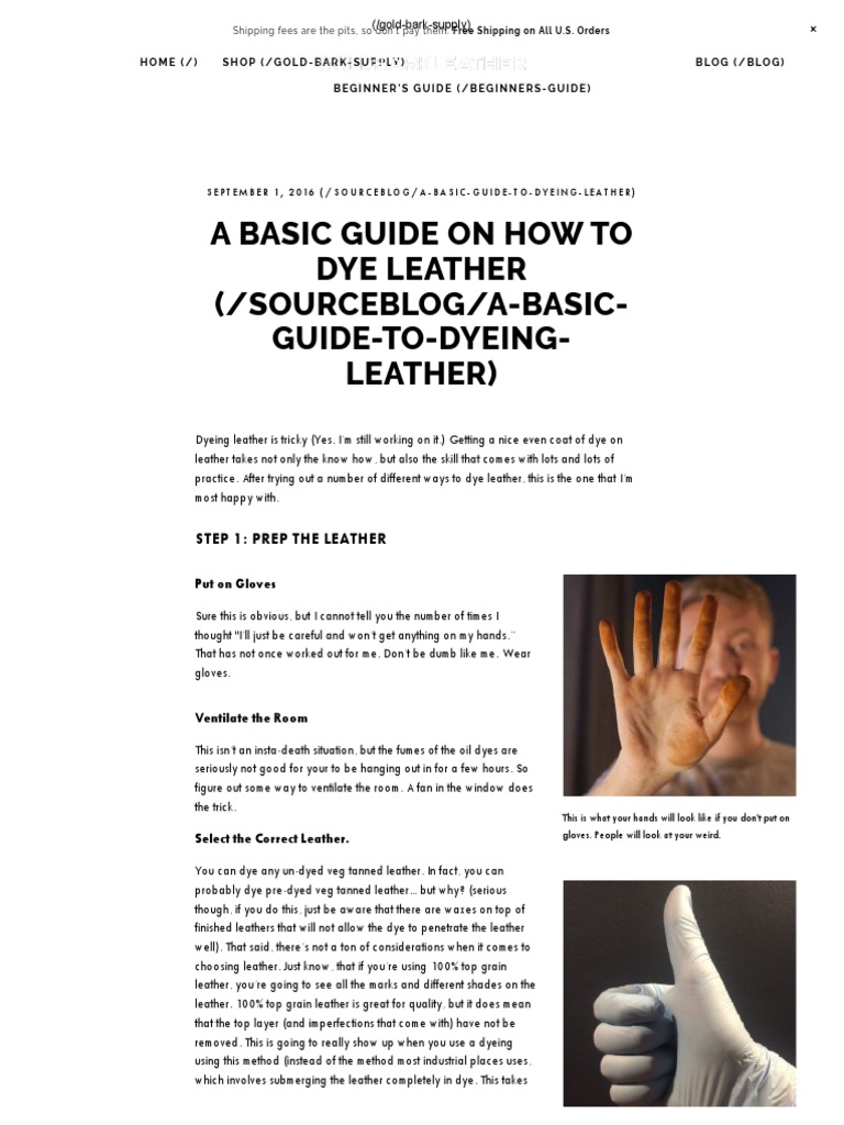Leather Dyeing Guide | PDF | Leather | Textiles
