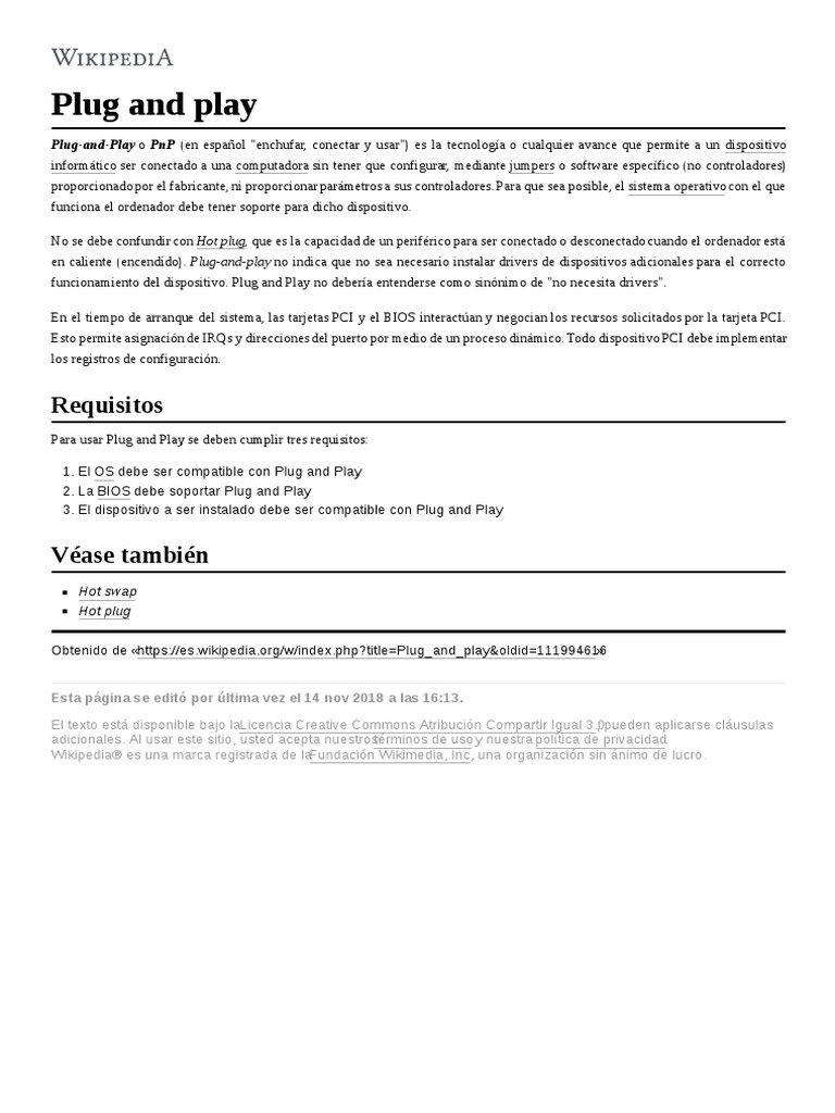 Plug and Play | PDF